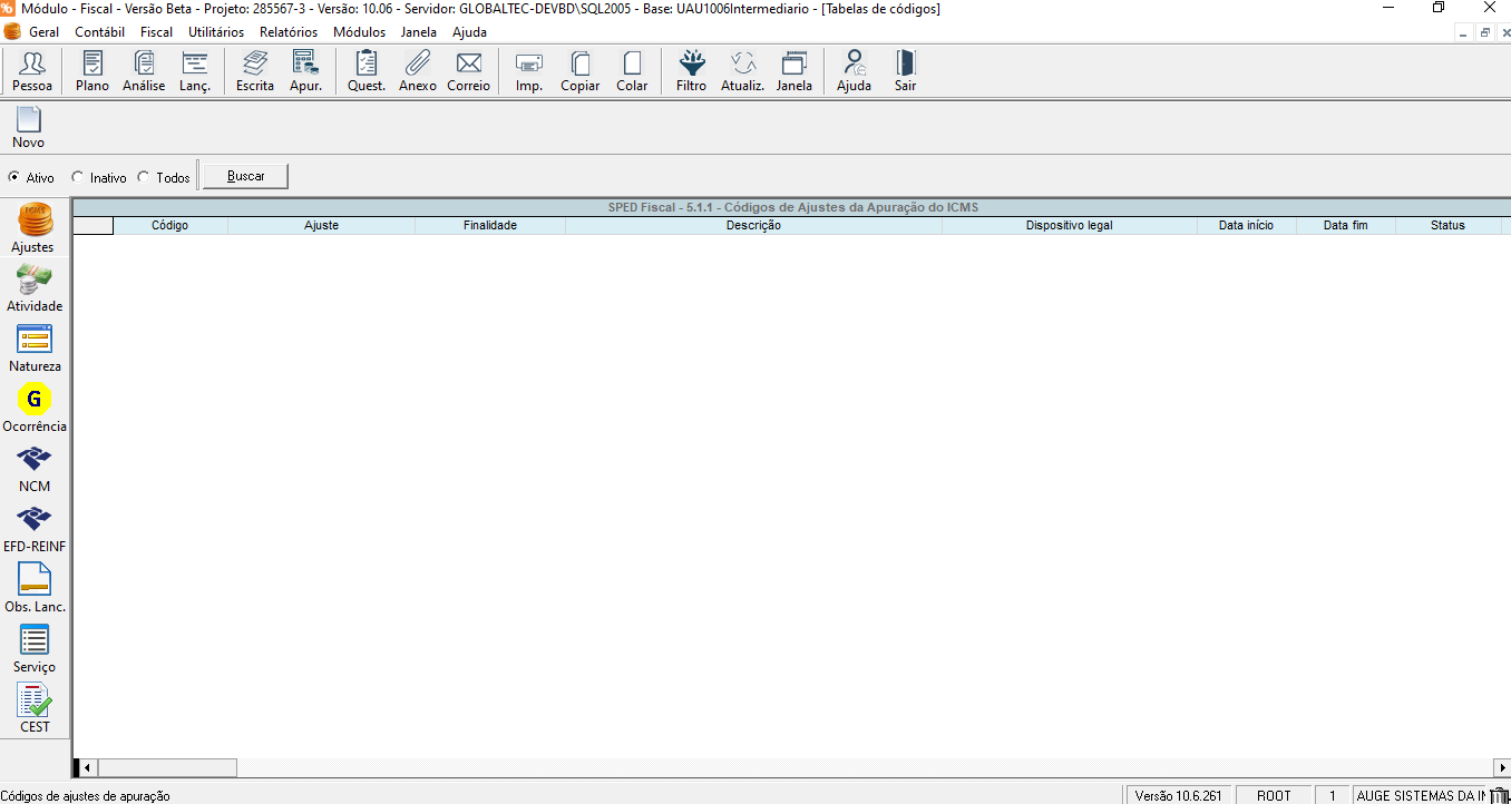 tabela_codigos – Globaltec