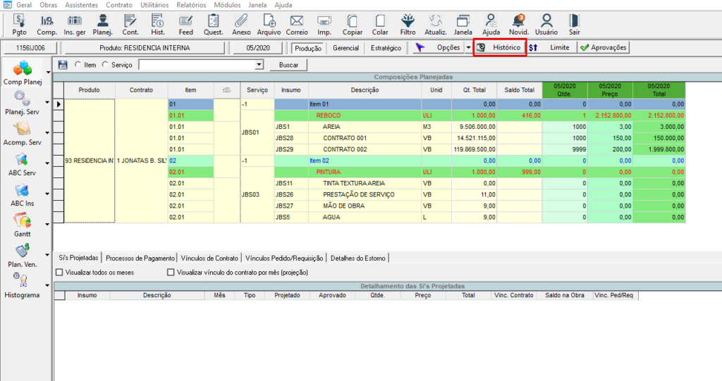 ERP para construção civil - Planejamento de obra da Globaltec