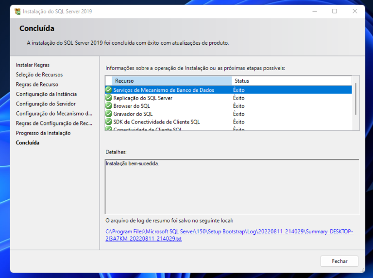 Instalação SQL Server 2019 e o SSMS – Globaltec