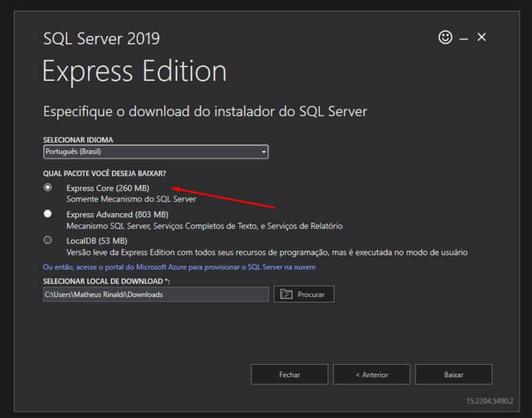 Instalação SQL Server 2019 e o SSMS – Globaltec